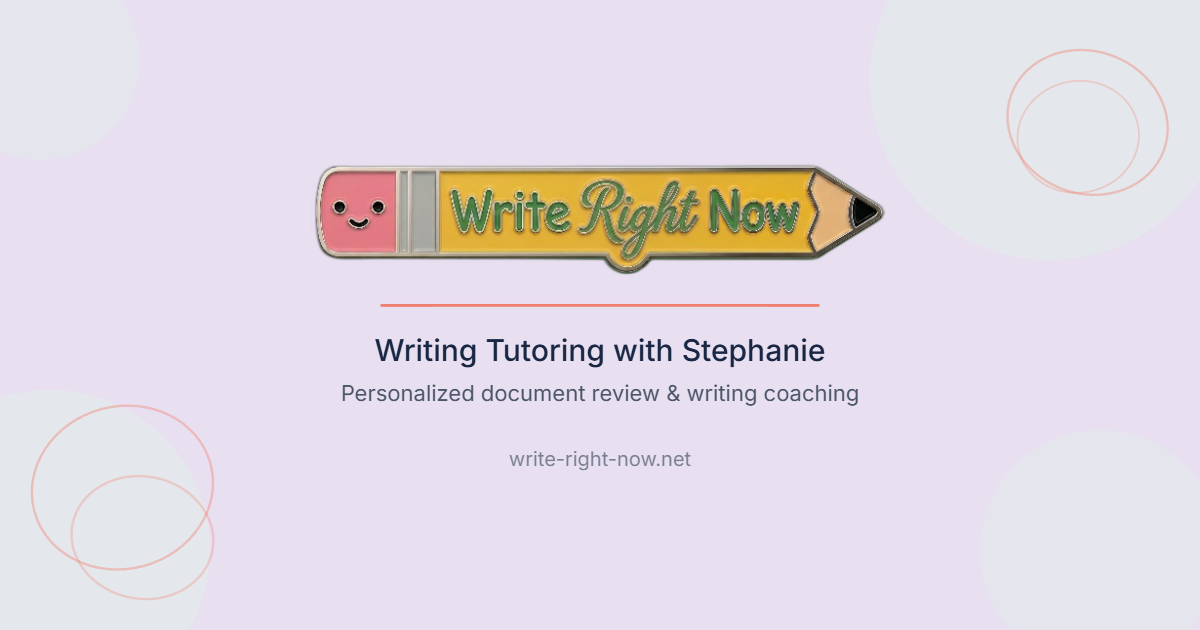 Write Right Now — Writing Tutoring with Stephanie